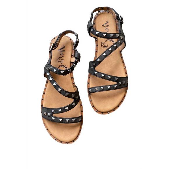 Very G | Shoes | New Very G Athena Studded Sandal In Black | Poshmark